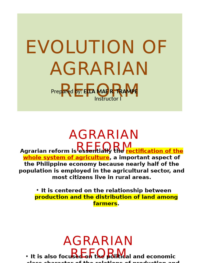 Agrarian Reform | PDF | New Spain | Leasehold Estate