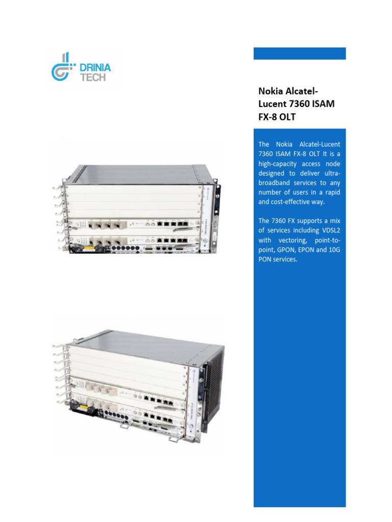 Nokia Alcatel Lucent 7360 ISAM FX 8 OLT | PDF | Power Supply | Hertz
