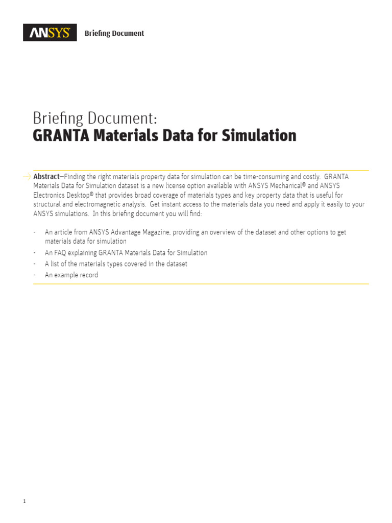 Ab Ansys Material Simulation | PDF | Simulation | Data