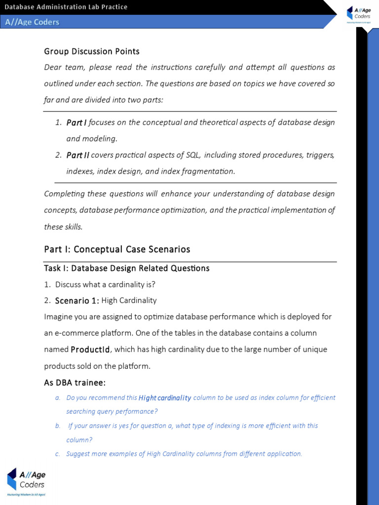Case Senarioes On Trigger, Index, Stored Procedure2 | PDF | Database Index | Databases