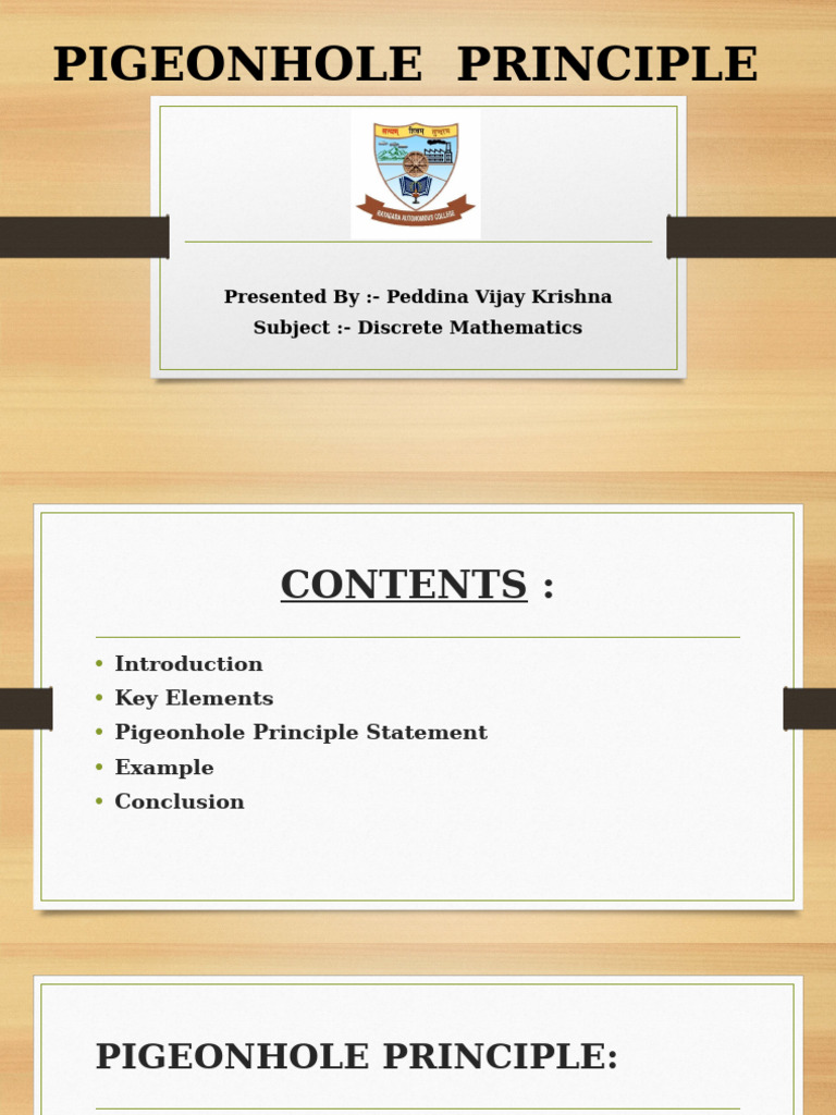 Pigeonhole Principle | PDF