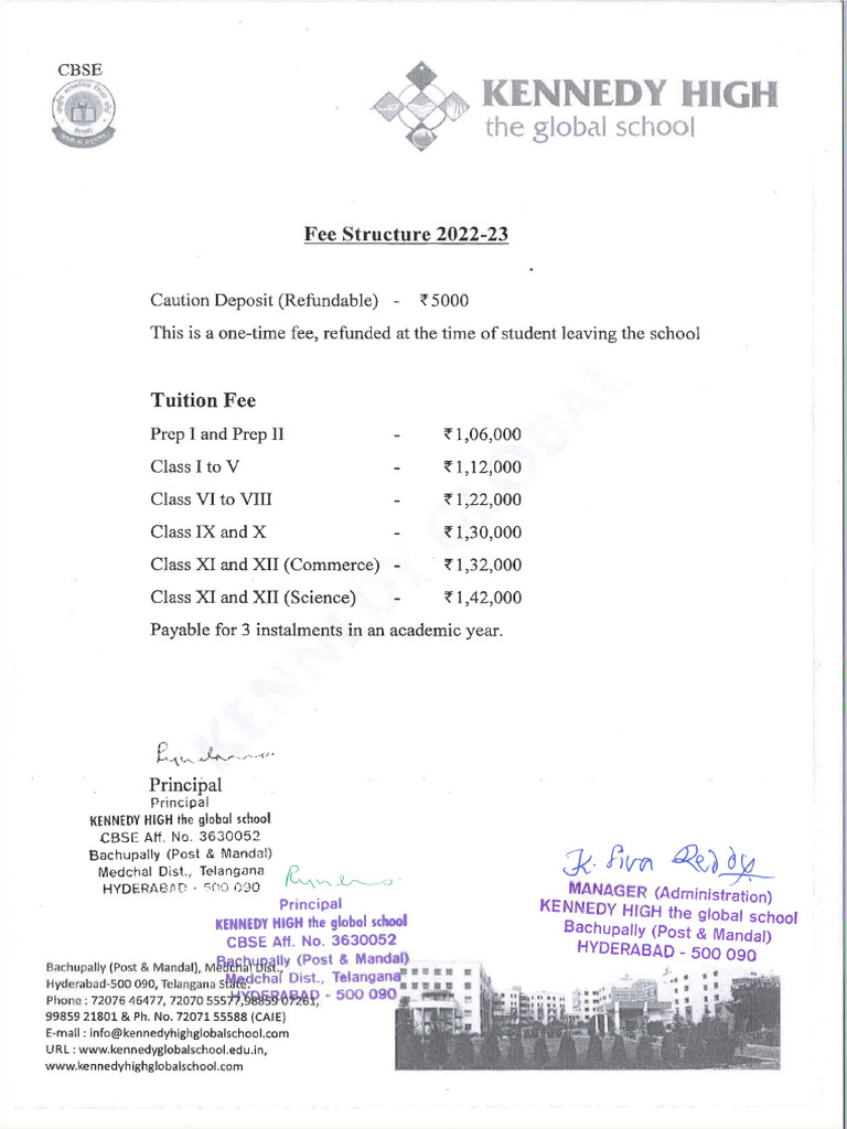 C 1.fee Structure - 20220511124941 | PDF