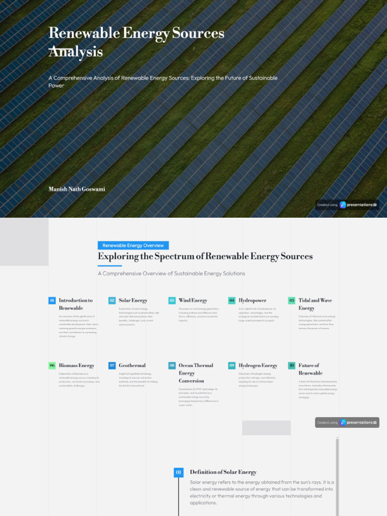 Renewable Energy Sources Analysis | PDF