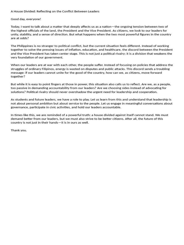 Manuscript Speech | PDF