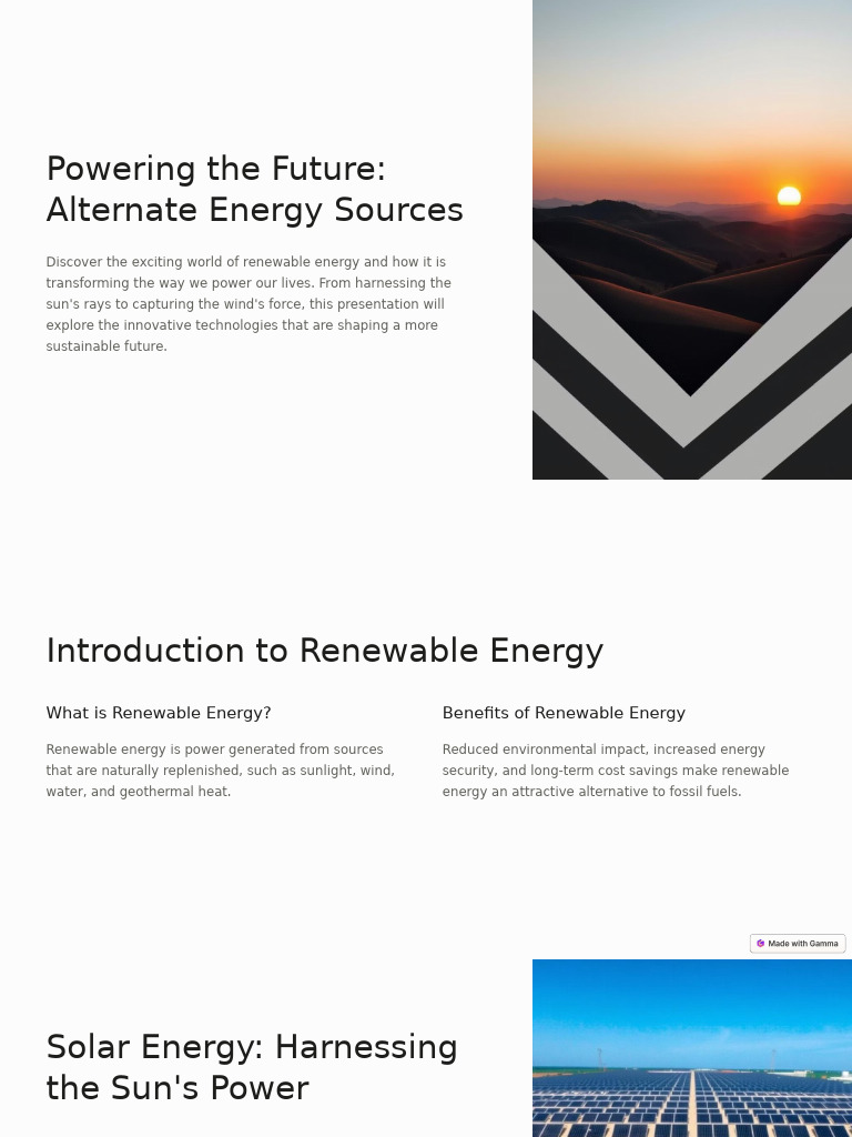 Powering-the-Future-Alternate-Energy-Sources | PDF | Renewable Energy ...