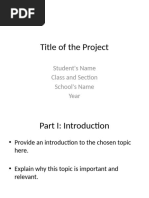 College Project Report Template | PDF