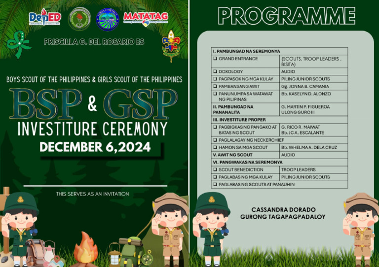 Investiture Program Revised | PDF