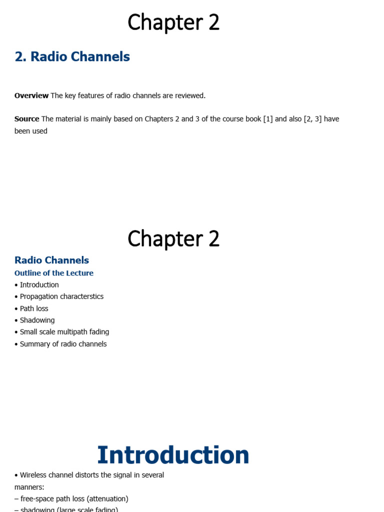Chap 2 | PDF | Radio Propagation | Radio