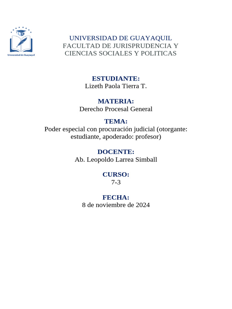 Poder Especial de Procuración Judicial | PDF | Caso de ley | Ley Pública