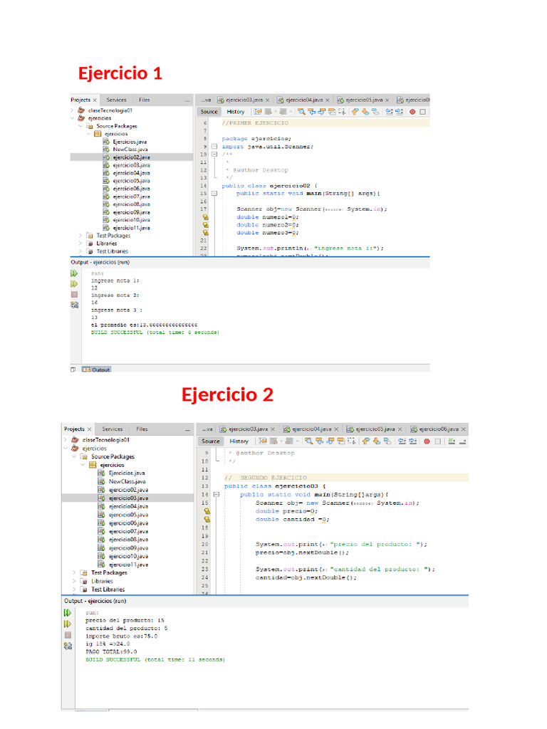 Java Ejercicios | PDF