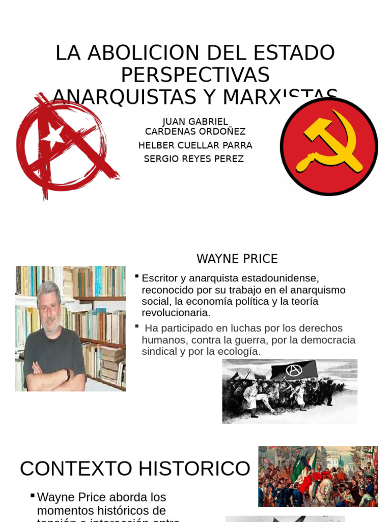 Exposicion de La Abolicion Del Estado Def | PDF | Anarquismo | marxismo