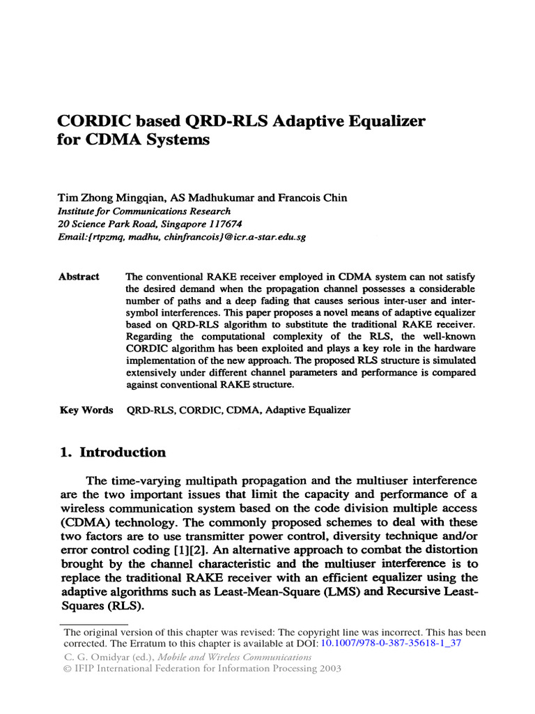 Mobile and Wireless Communications | PDF | Matrix (Mathematics ...