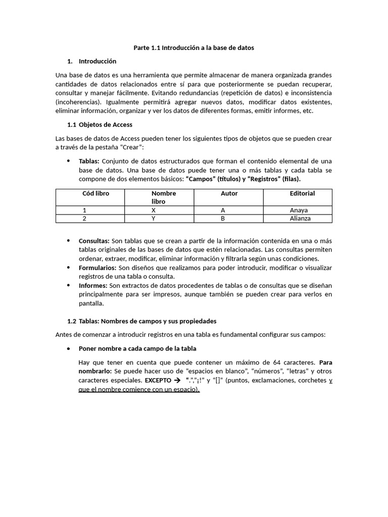 Base de datos parte 1 | PDF | Bases de datos | Informática