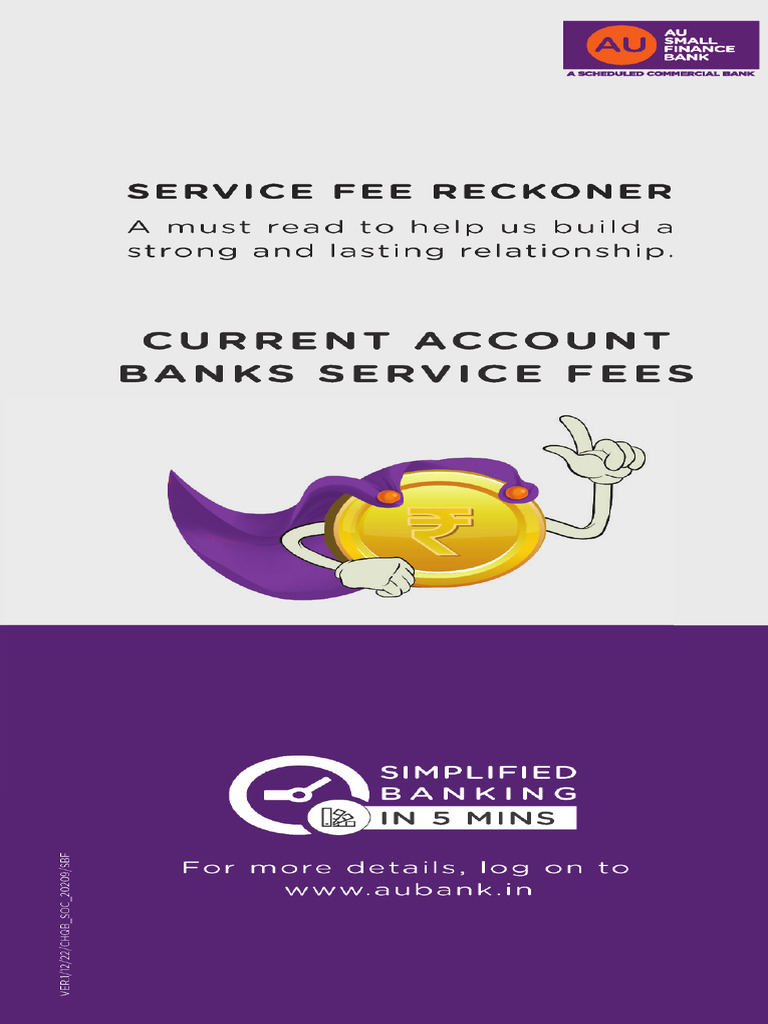 Current Account Banks Service Fees Aug | PDF