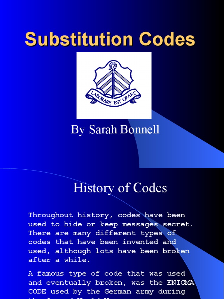 Substitution Codes Changes | PDF | Military Communications | Cryptography