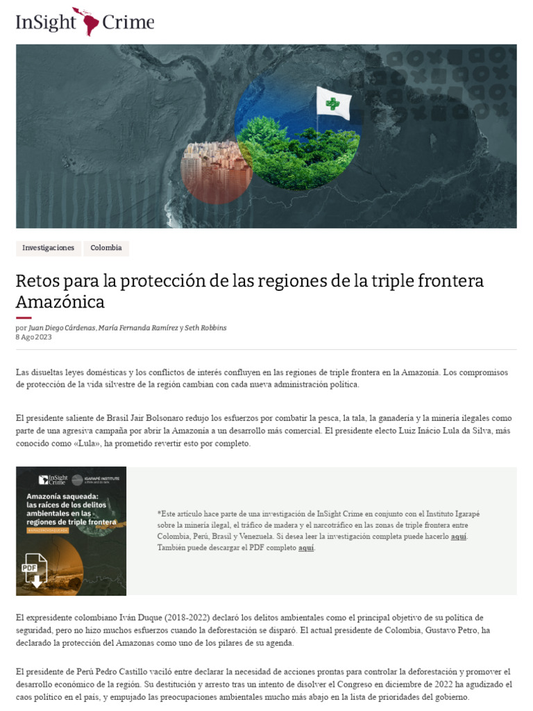 Retos para Proteger Las Regiones de La Triple Frontera Amazónica | PDF ...