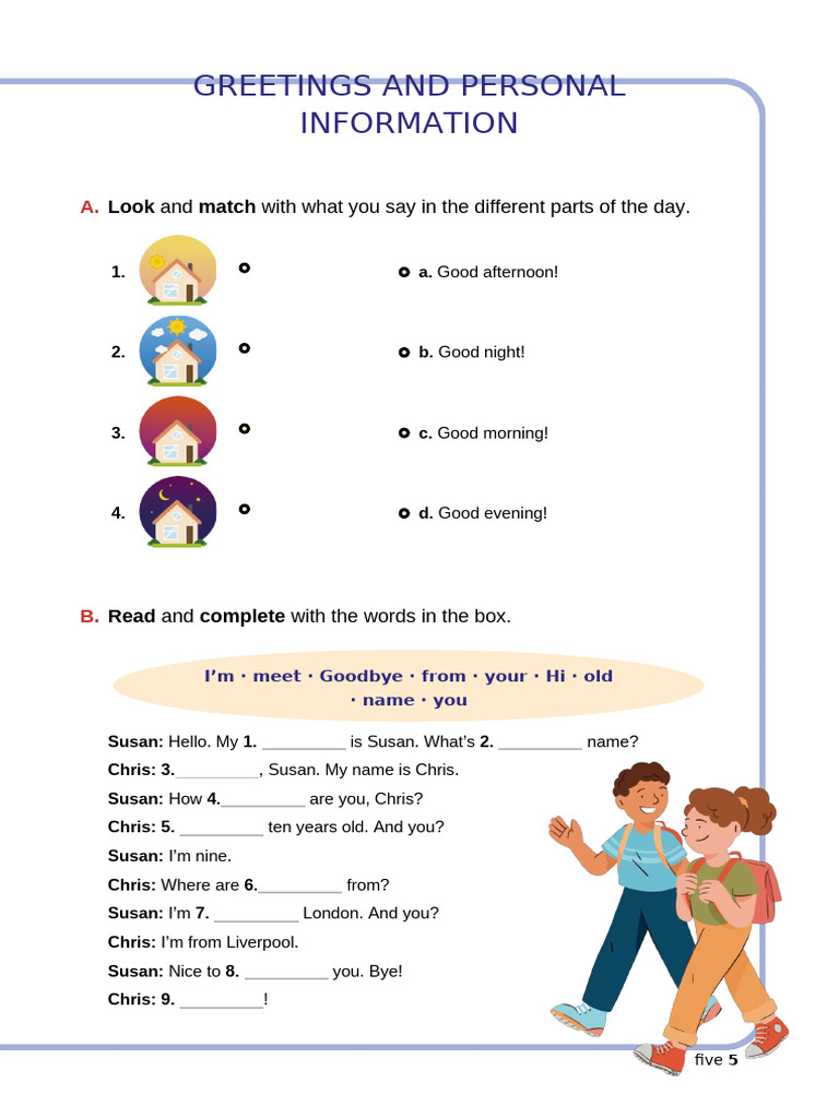 Greetings and Personal Info Practice | PDF