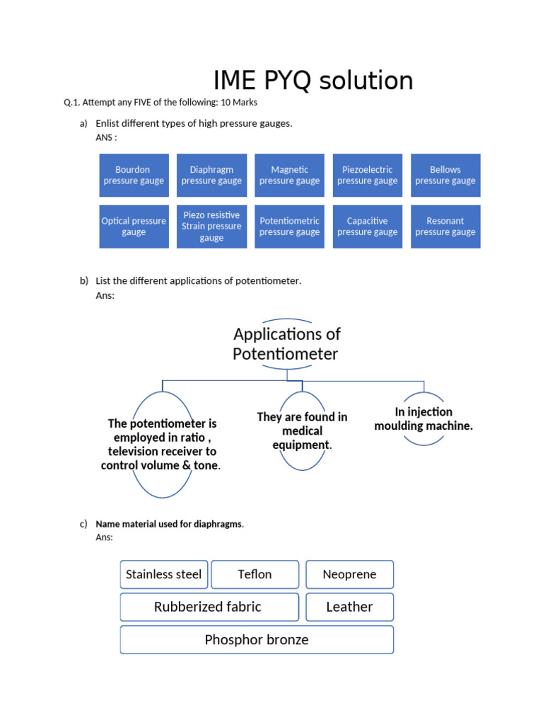IME Summer19 Solution | PDF | Flow Measurement | Reynolds Number