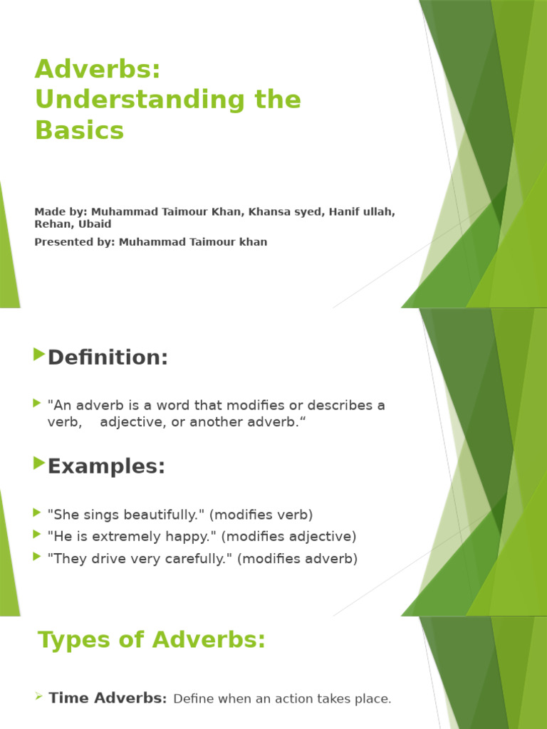 Adverbs Presentation New | PDF