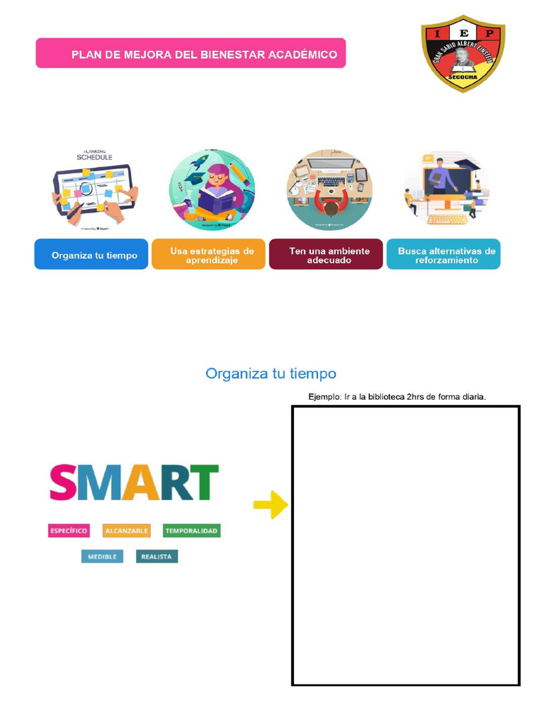 Plan de Mejora Bienestar Proyecto de Vida | PDF