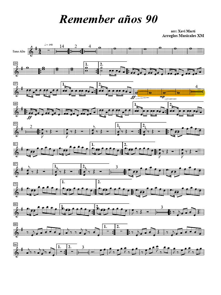 Remember Saxo Alto Pdf