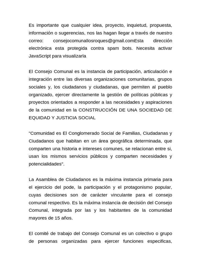 El Consejo Comunal | PDF | Cooperativa | Comunidad