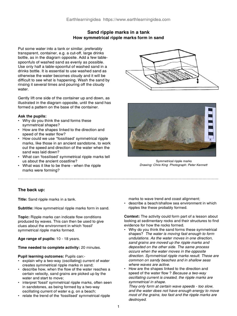 Symmetrical_Ripple_Marks | PDF | Sedimentary Rock | Beach