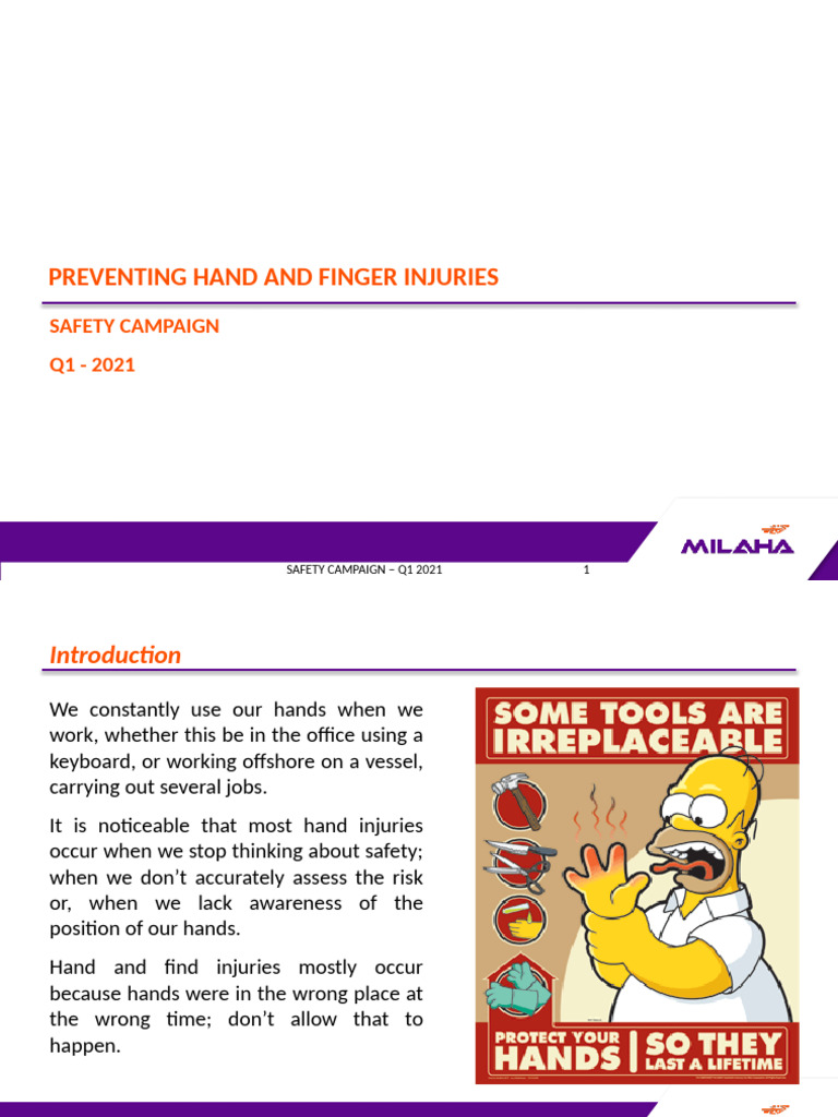 Preventing Hand and Finger Injuries | PDF | Hand | Personal Protective ...