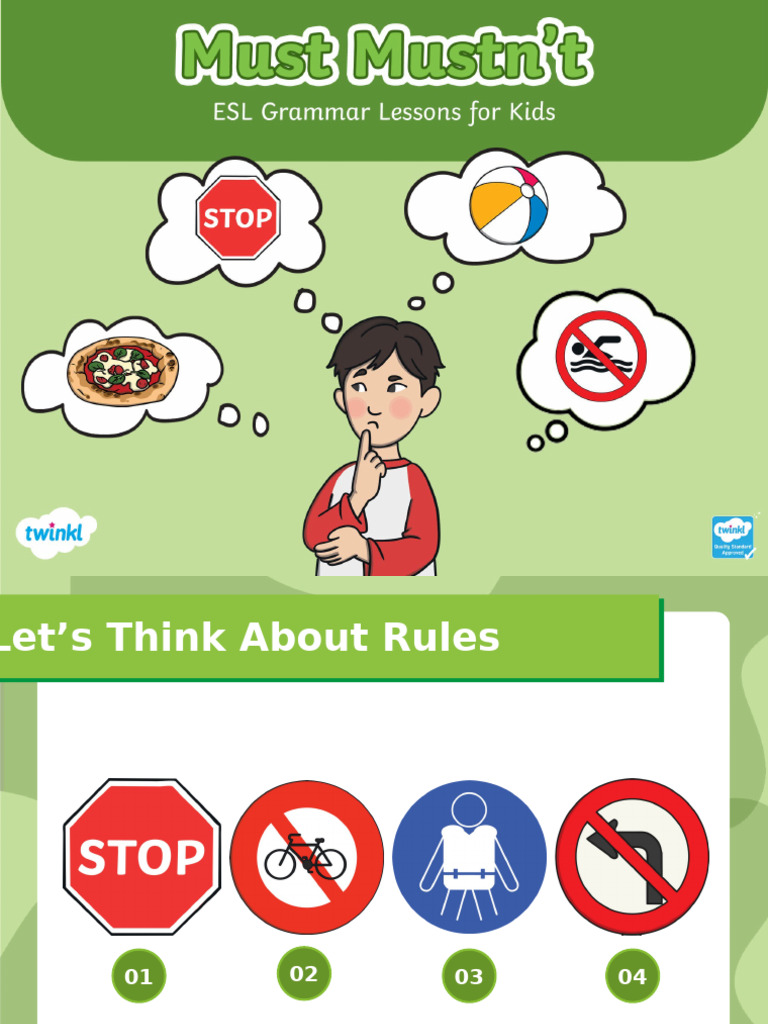 t 1717496733 Esl Must or Mustnt Kids a2 Ver 2 | PDF