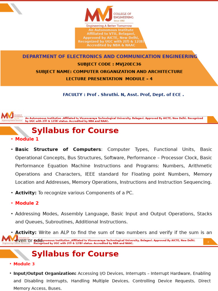 Mvj20ec36 Lms Module 4 | PDF | Dynamic Random Access Memory | Read Only Memory