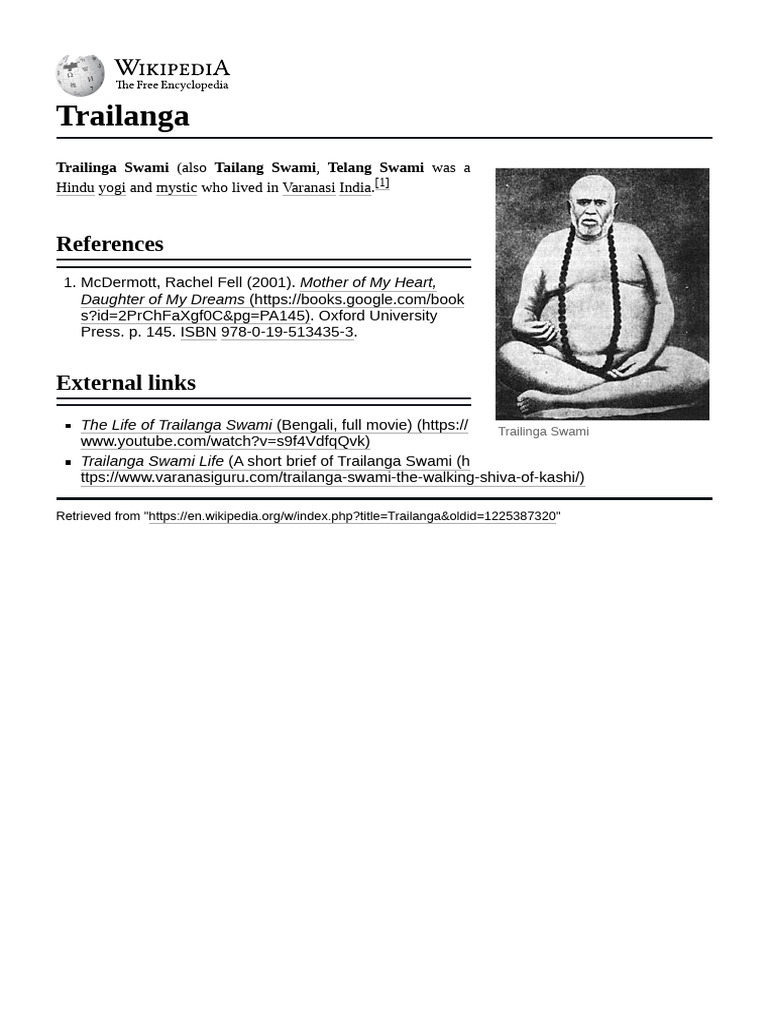 Life and Teachings of Trailanga Swami | PDF