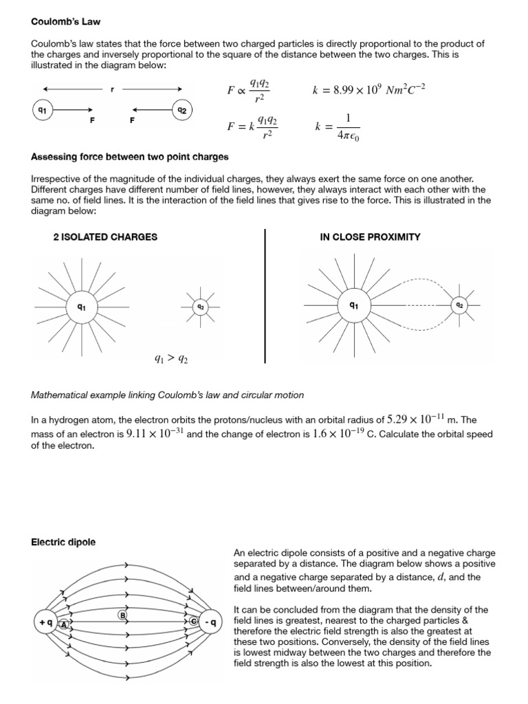Understanding Coulomb's Law and Electric Fields | PDF | Electric Field | Force