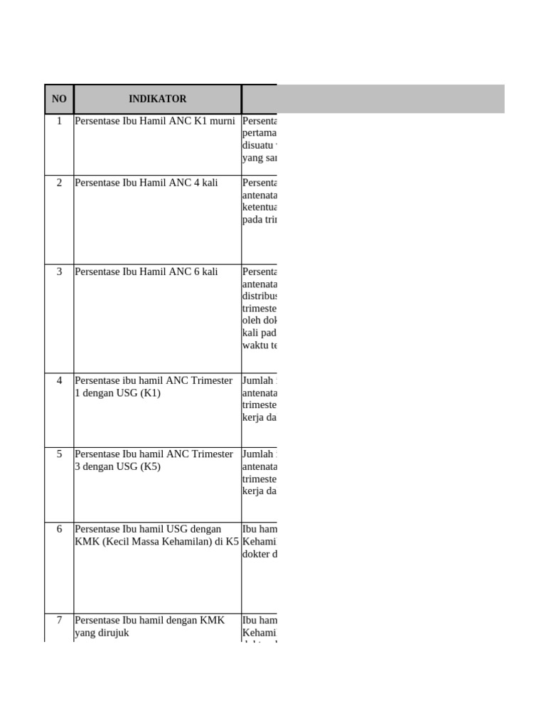 Indikator Program Kesga 2024 | PDF