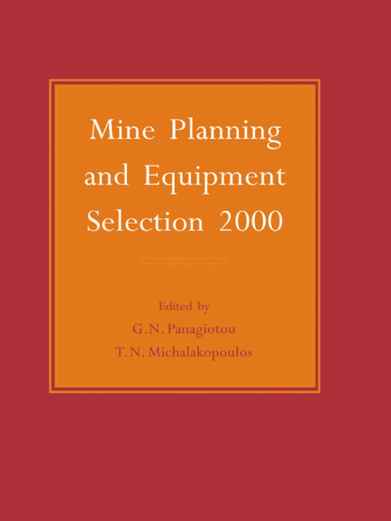 Mine Planning and Equipment Selection | PDF | Mining | Strength Of ...