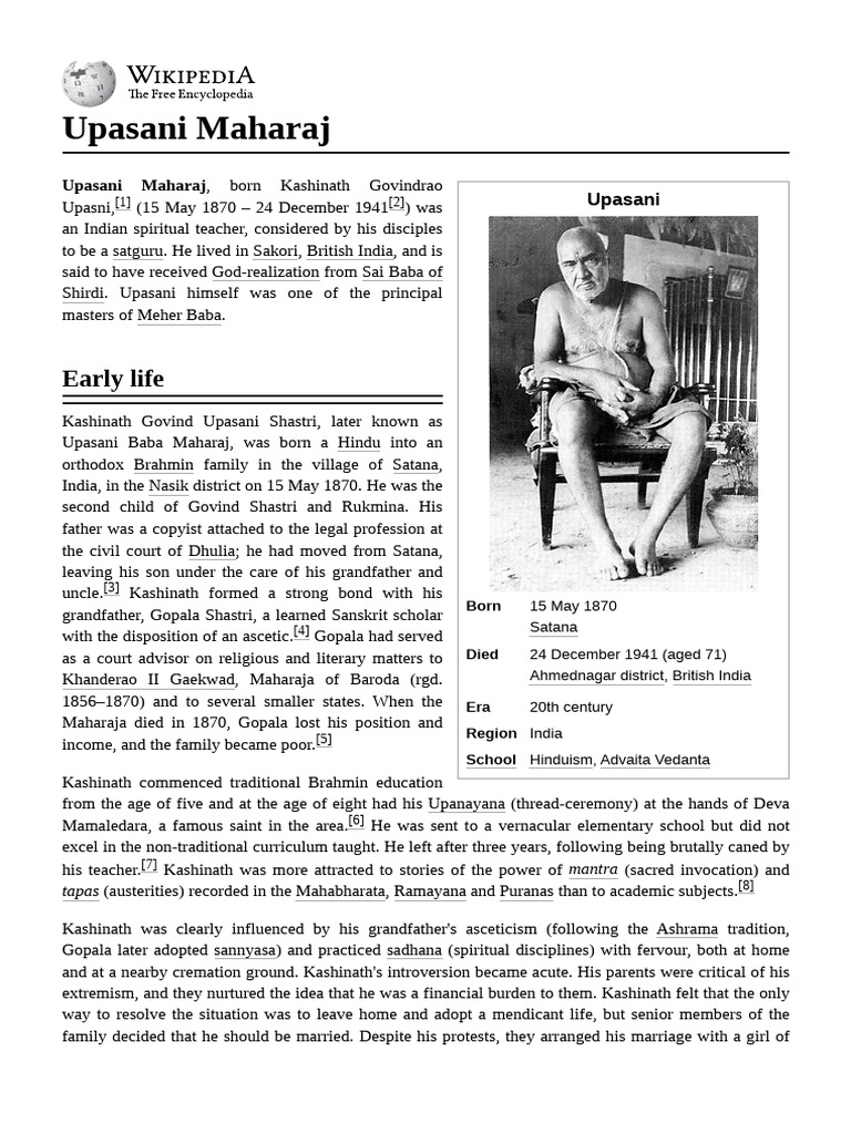 Upasani_Maharaj | PDF | Indian Religions