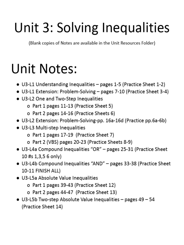 Essentials in Algebra-Inequalities | PDF | Inequality (Mathematics ...