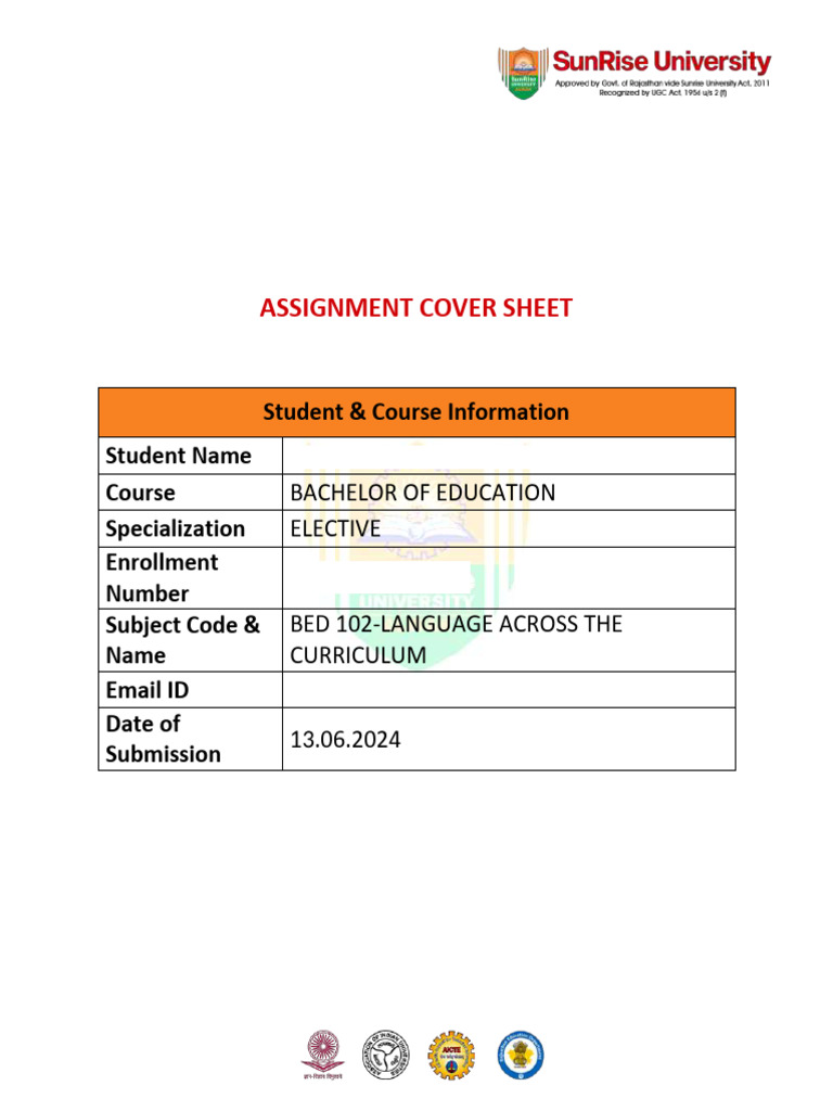 Bed 102 Language Across The Curriculum | PDF | Language Acquisition ...