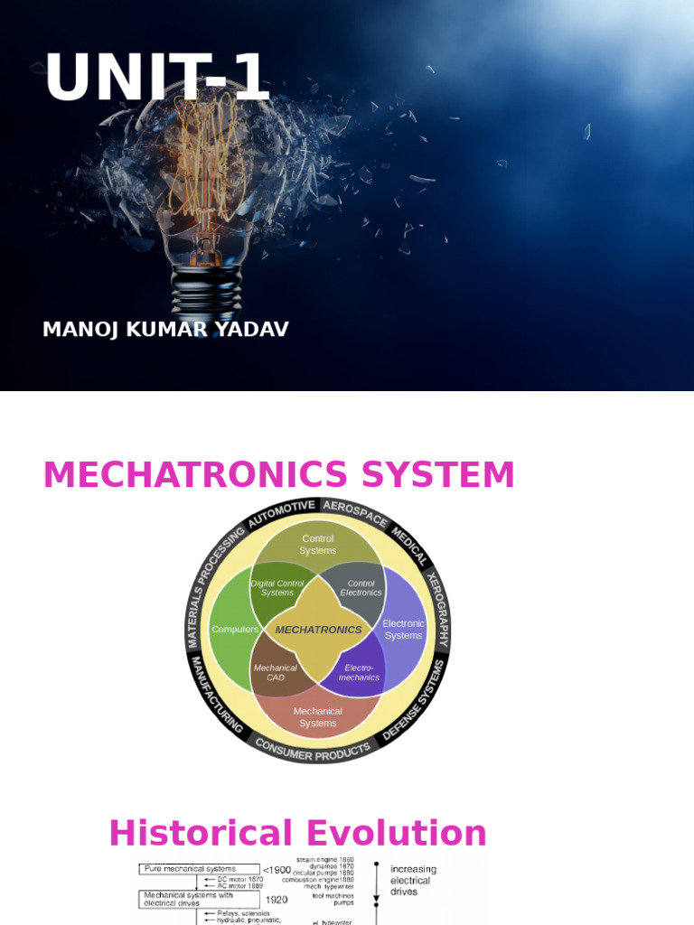 Unit 1(Mechatronis System) | PDF | Mechatronics | System
