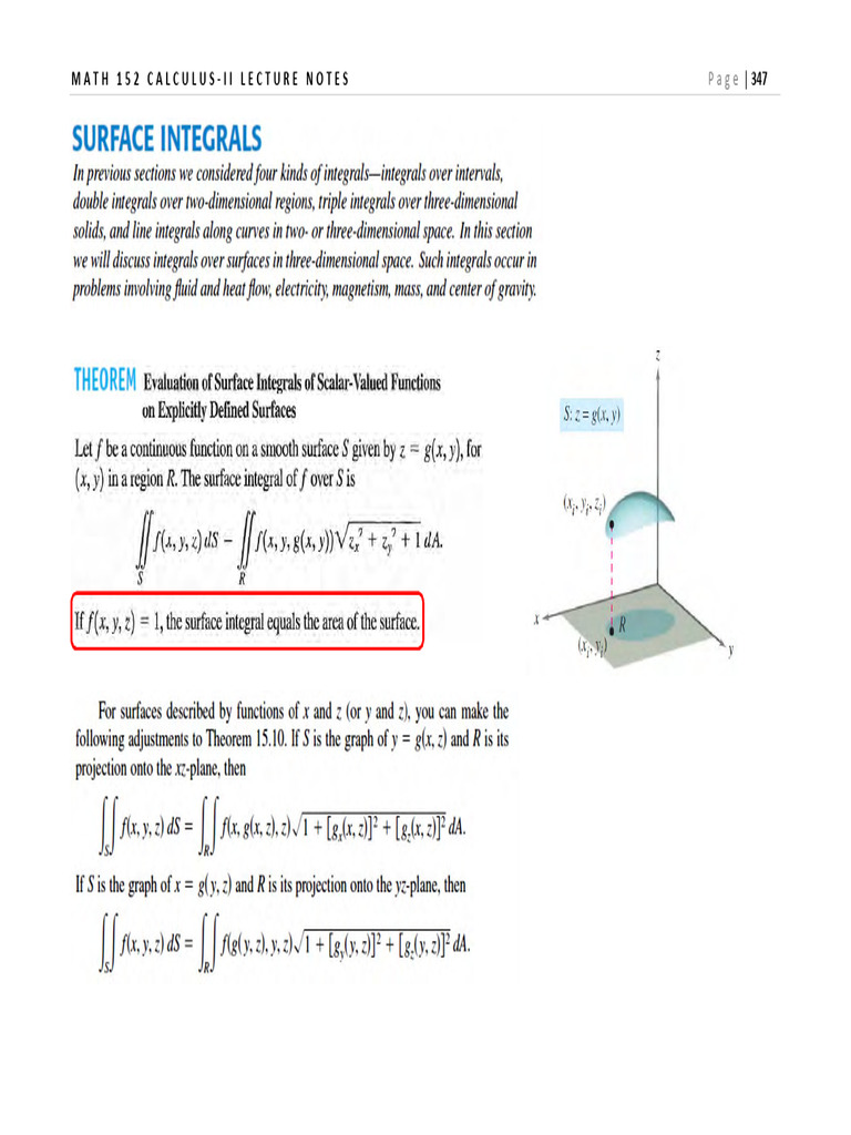 C20 Surface Integrals | PDF
