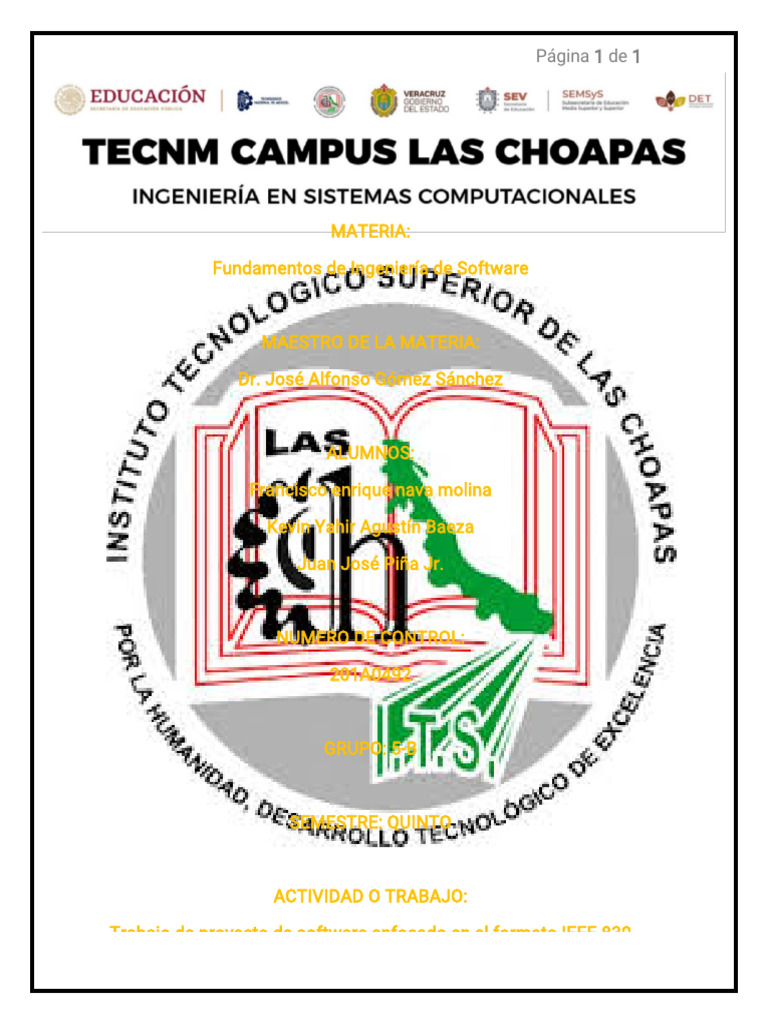 Formato Ieee 830 Pdf Ingeniería De Software Consorcio Mundial De La Red