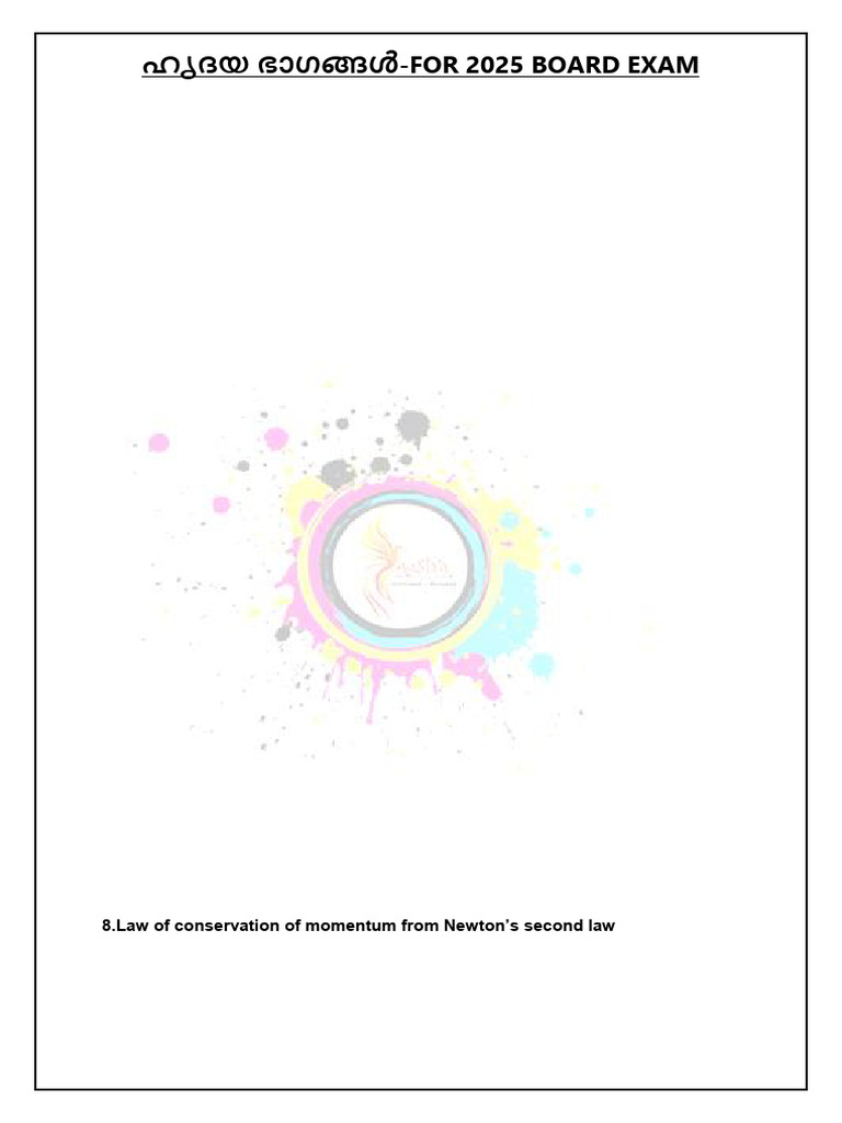 Important Topics Plusone | PDF | Momentum | Angular Momentum