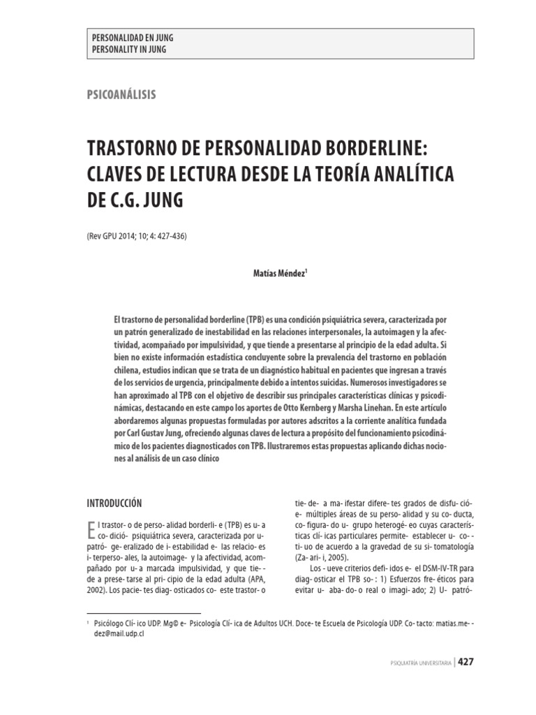 Trastorno_de_Personalidad_Borderline_Cla | PDF | Trastorno límite de la personalidad | Trastorno ...