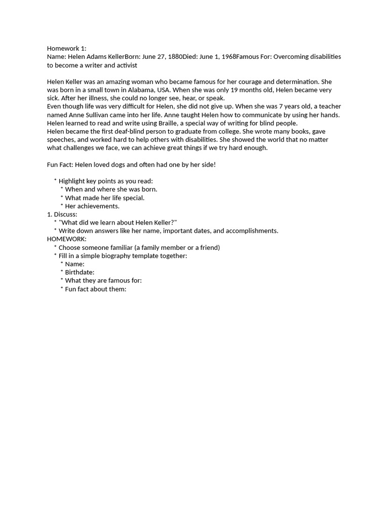 A Biography Example | PDF