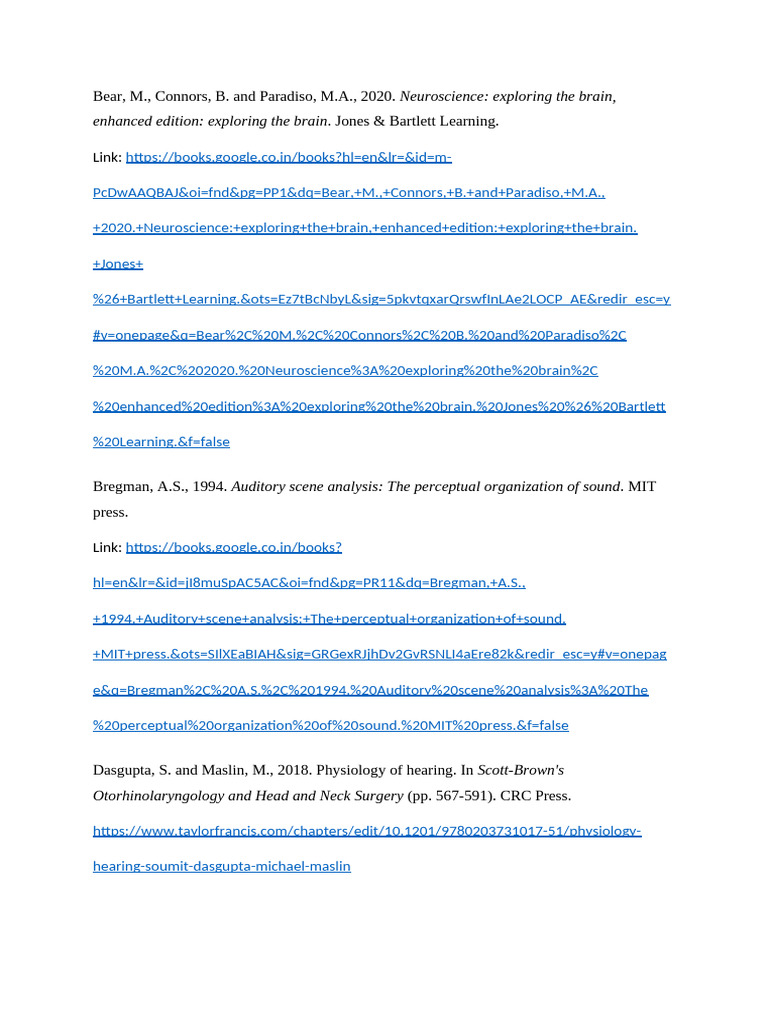 Mingming Links of References | PDF | Neuroscience | Cognitive Science