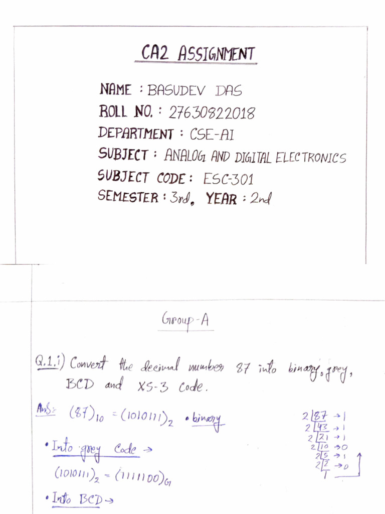 Basudev Das - Ca2 - Esc301-1 | PDF