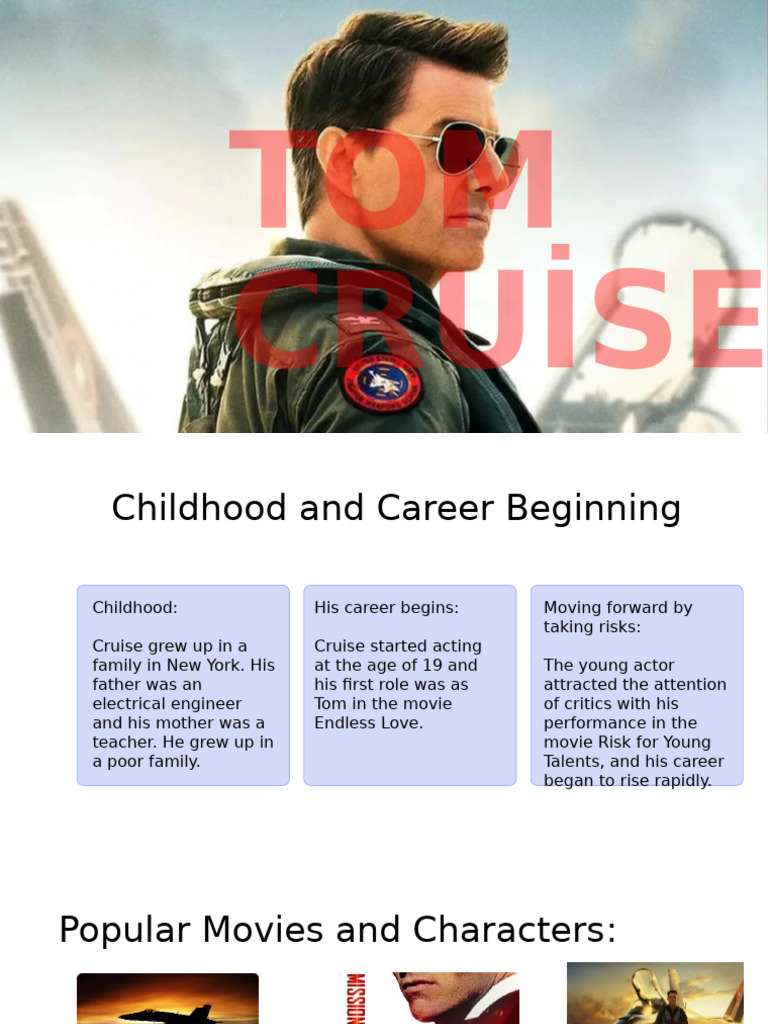 Tom Cruise: From Poverty to Stardom | PDF