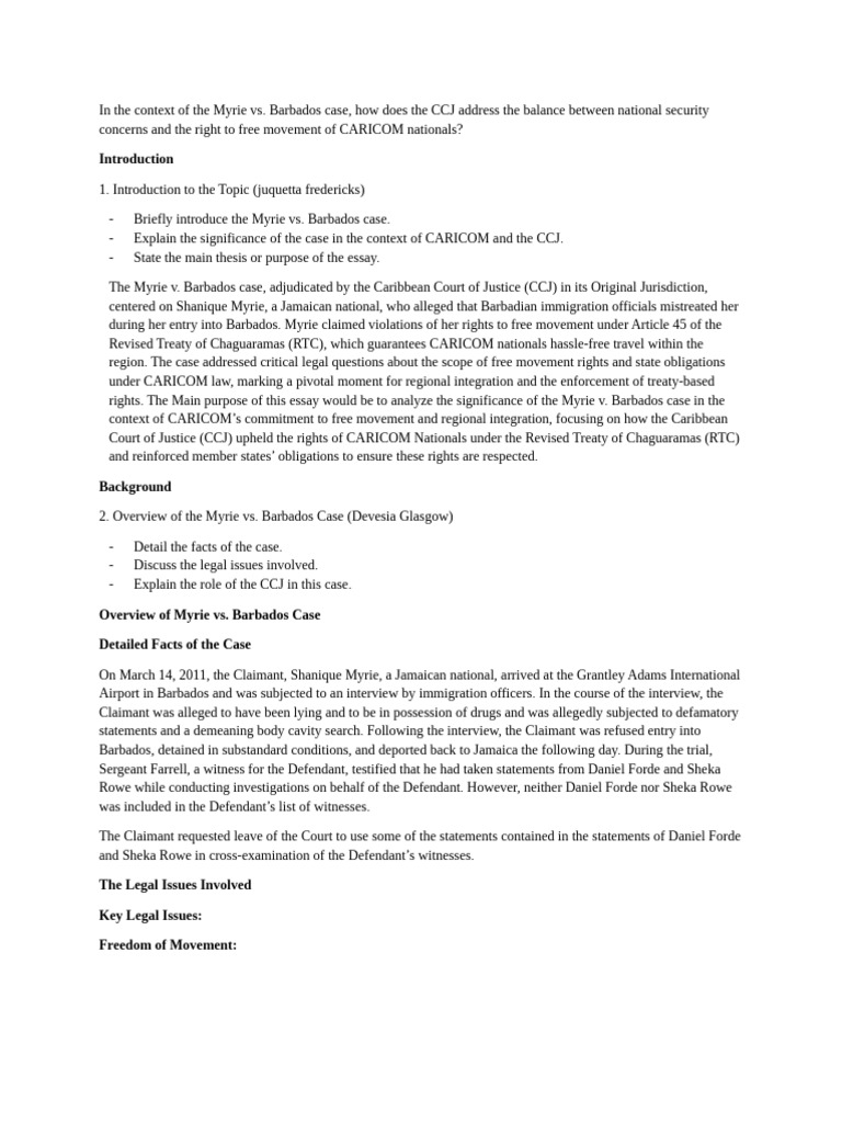 The plan for the second assignment | PDF | Freedom Of Movement ...