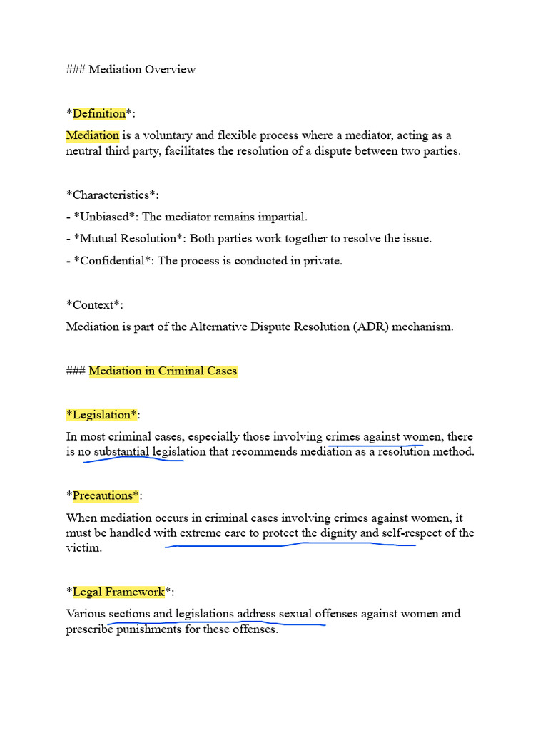 Mediation Overview | PDF | Mediation | Alternative Dispute Resolution