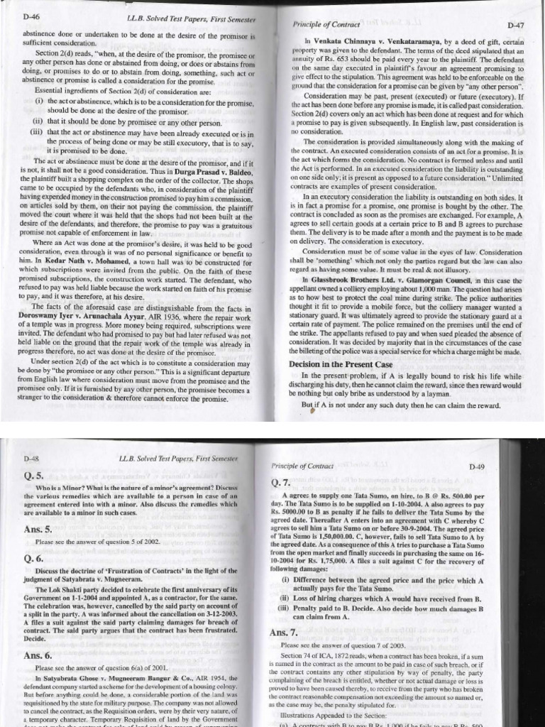 Juris+Contract Pyq-S (Raj Kumar Shrivastav) | PDF