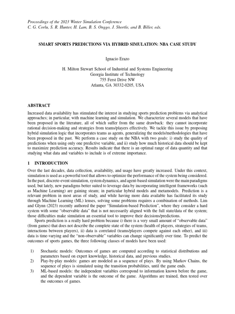 smart-sports-predictions-via-hybrid-simulation-nba-case-1jo7kg18 | PDF | Prediction | Simulation